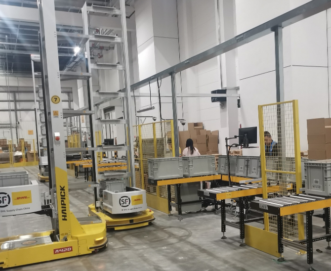 SF DHL Footwear Automated Distribution Center Project | Hai Robotics